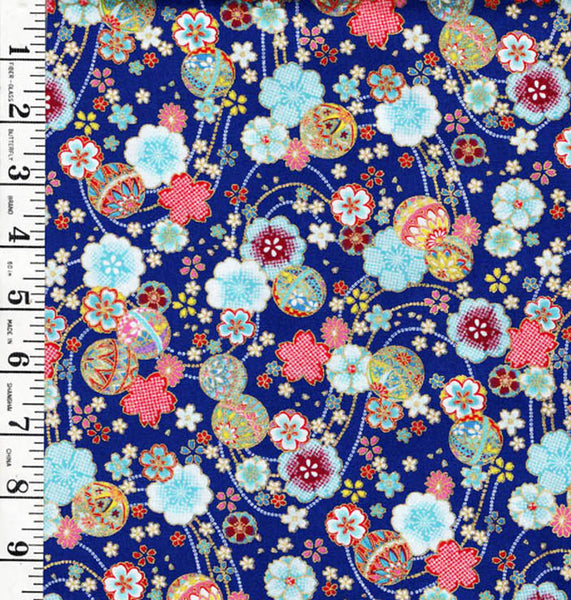Japanese - Cosmo Small Floating Blossoms & Temari Balls - AP42110-3C ...