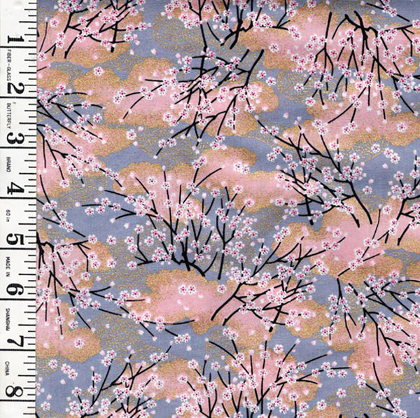 Japanese - Asano Small Blossoming Cherry Trees & Clouds - A-45000-68D ...