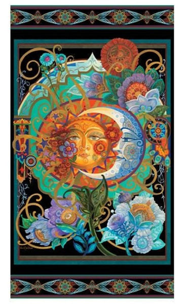**Fabric Art - SUN & MOON PANEL - 16330-99 - By the Panel | Shibori Dragon