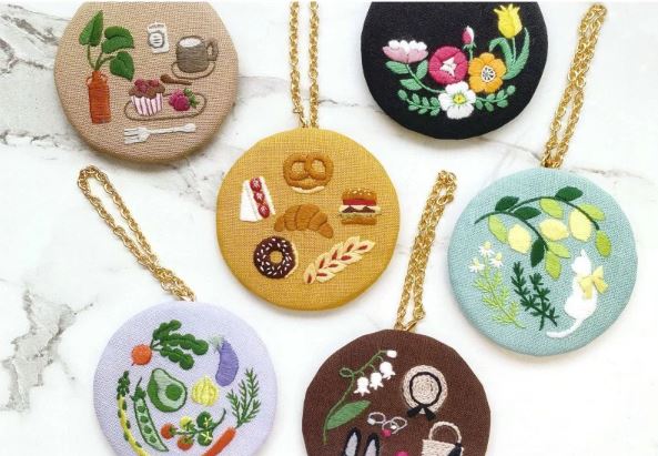 *Cosmo Embroidery Sashiko Cotton Needlework Fabric - Dark Navy # 21700 ...