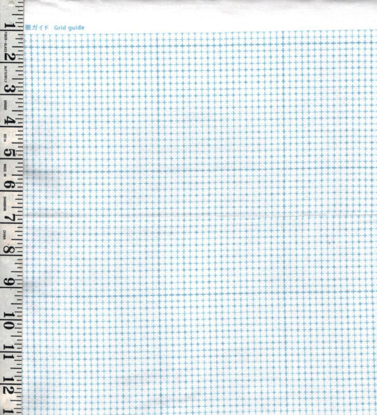 Sashiko Design Grid - Sashiko Pre-printed Sampler - DARUMA 1000 - Whit ...