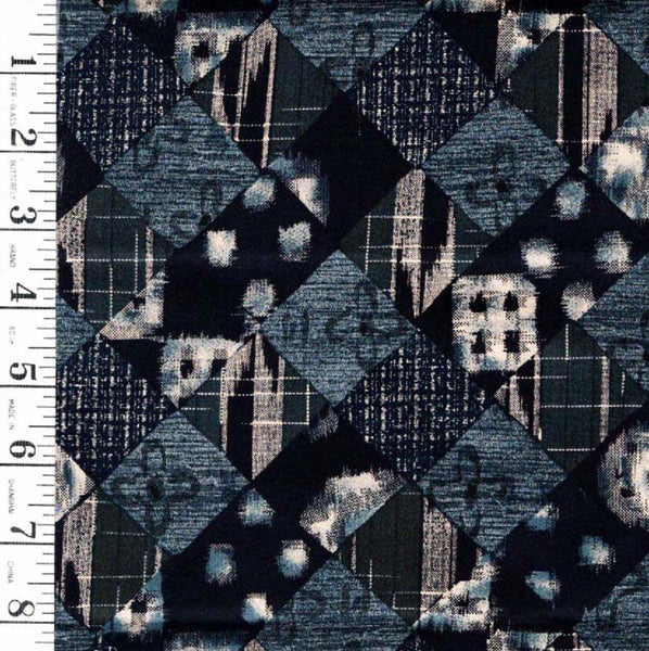*Japanese - Hanamomen Diamonds with Kasuri-like Motifs - Dark Indigo ...