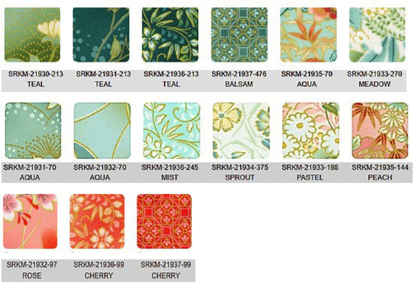 Asian - Imperial Collection-Honoka - 5" CHARM SQUARES - TEAL - ON SALE ...