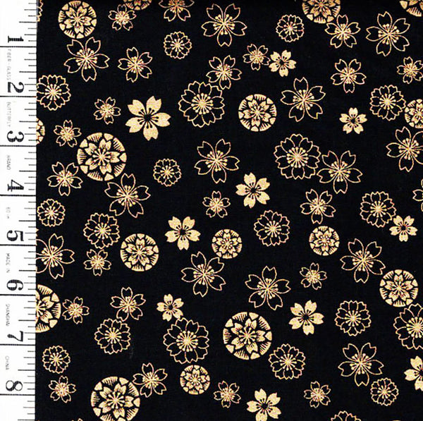 Japanese - Naka Floating Cherry Blossoms & Floral Medallions - B-1000 ...