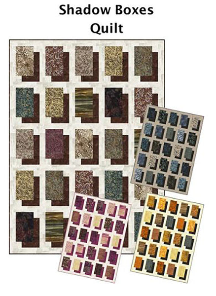 Quilt Pattern - Ladeebug Designs - Shadow Boxes Quilt | Shibori Dragon