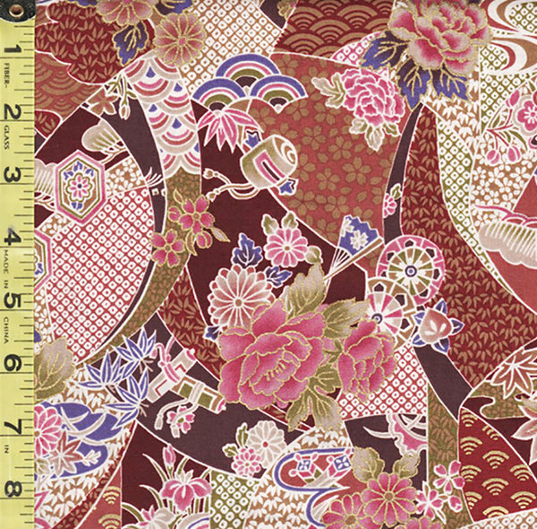 *Japanese - Compact Japanese Floral Collage with Japanese Motifs - TAK ...