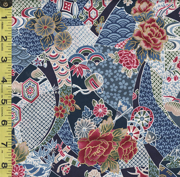 *Japanese - Compact Japanese Floral Collage with Japanese Motifs - TAK ...