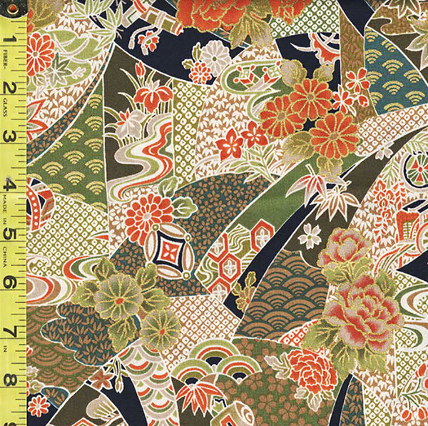 *Japanese - Compact Japanese Floral Collage with Japanese Motifs - TAK ...