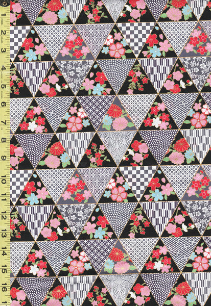 *Japanese - Triangles with Japanese Motifs & Cherry Blossoms - TM-2870 ...