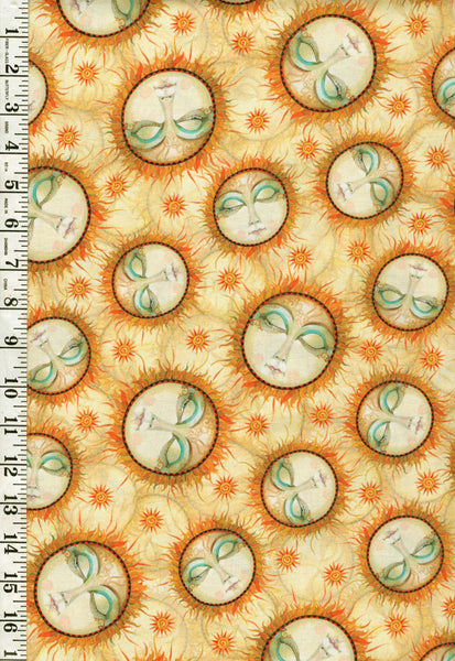 Tropical - Sun & Sea - Sleepy Sun Faces - 28677-S - Yellow - ON SALE ...