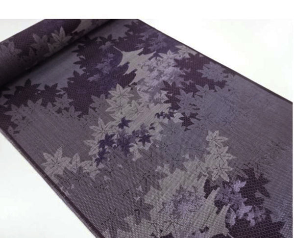 405 - Japanese Combined Weave - Temple & Maples Leaves - Purple & Ligh ...