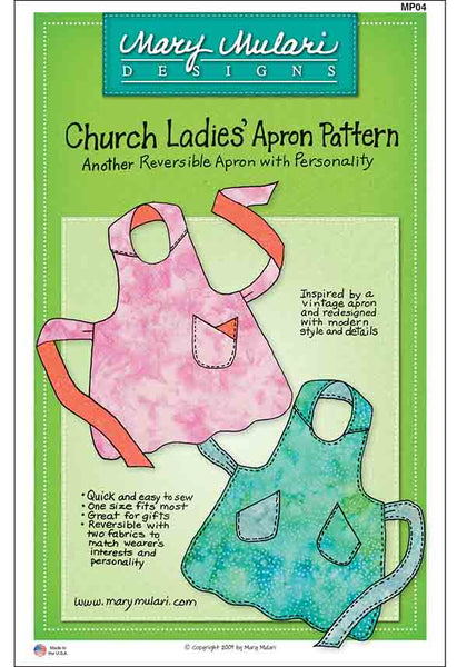 Apron Pattern - Mary Mulari - Church Ladies Apron | Shibori Dragon