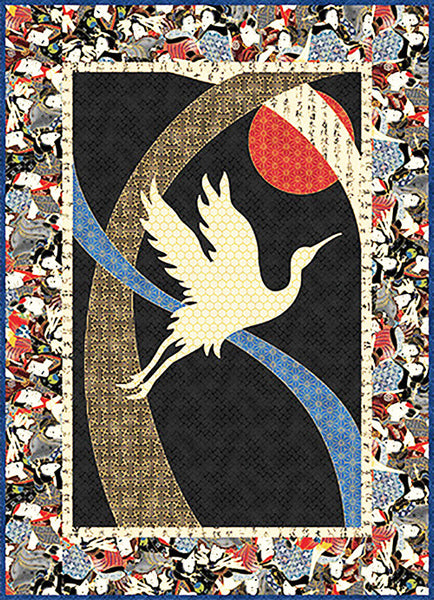Quilt Pattern Quilt Poetry Crane In Flight Shibori Dragon