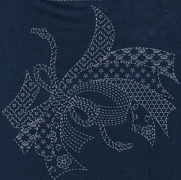 Sashiko Pre-printed Sampler - QH Textiles - SC0017-01 - Noshi Ribbons ...